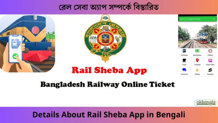 রেল সেবা অ্যাপ সম্পর্কে বিস্তারিত, Rail Sheba App Details in Bengali